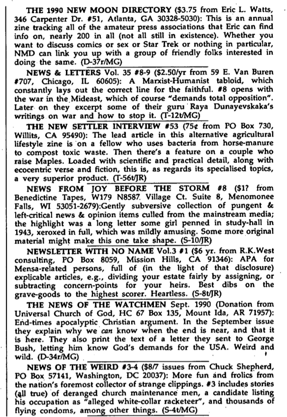 George Walford: Factsheet Five